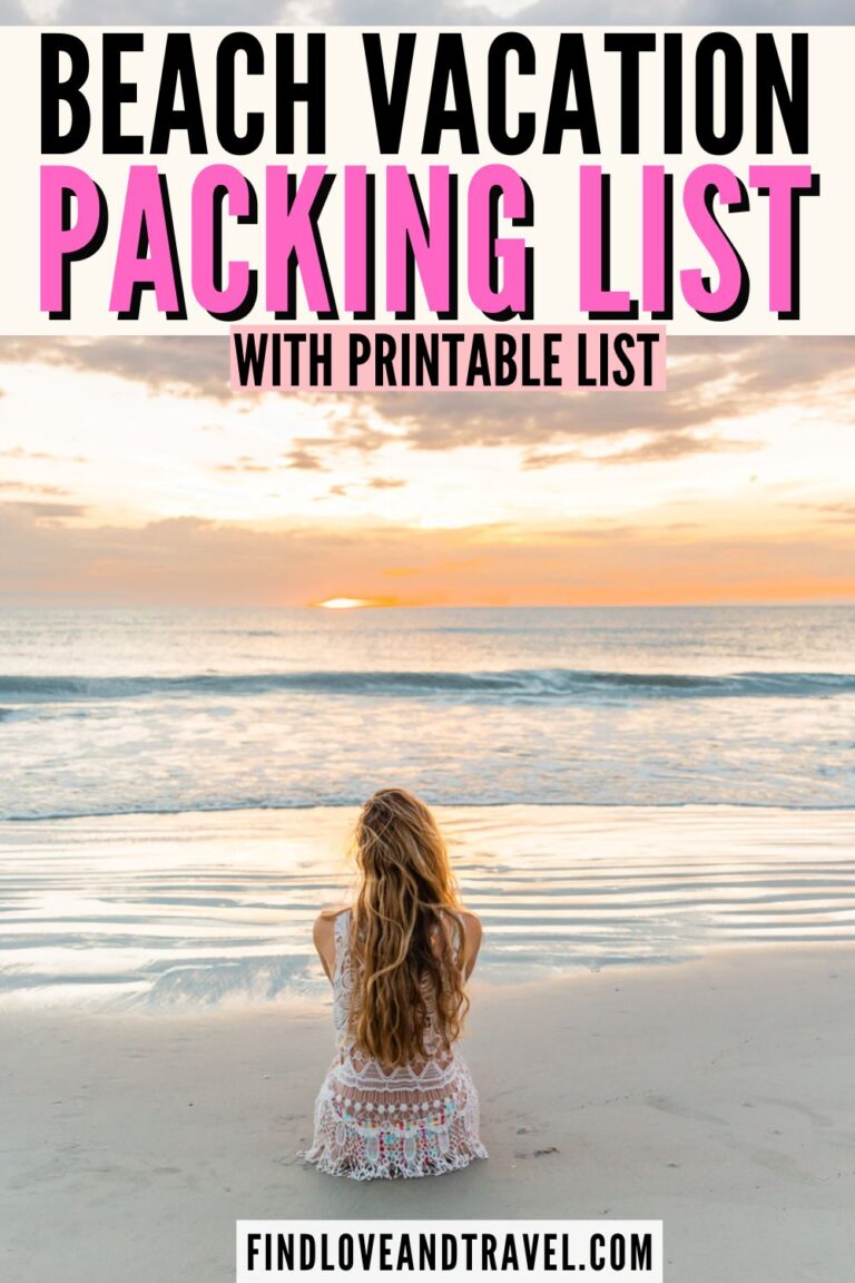 Perfect Beach Vacation Packing List (+ Free Checklist) - Find Love and ...